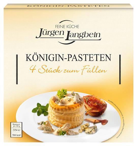 Jürgen Langbein Königin-Pasteten 4 Stück zum Füllen 100 g bei Rila.de ...